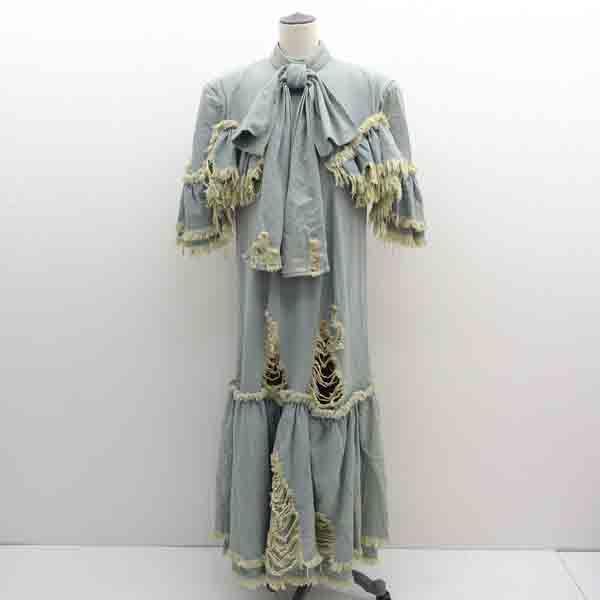 ・メーカー　　：neith. / ネイス・製品型番　　：1002-41010・サイズ　　　：表記サイズ:F，肩幅　（約ｃｍ）:49，身幅　（約ｃｍ）:47，着丈　（約ｃｍ）:137，袖丈　（約ｃｍ）:21，・色(柄)の系統：ブルー・デザイン...