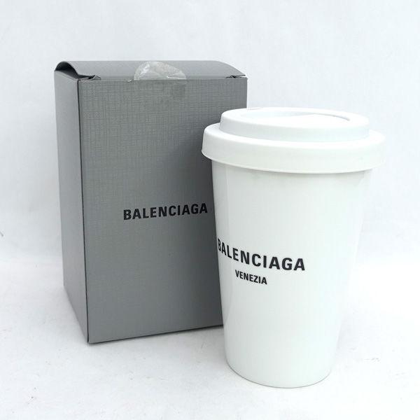 ・メーカー　　：BALENCIAGA / バレンシアガ・サイズ　　　：口径　（約ｃｍ）:7.5，高さ　（約ｃｍ）:13，・色(柄)の系統：ホワイト・素材　　　　：本体：陶器 フタ：プラスチック・付属品　　　：箱(ダメージあり)-------...