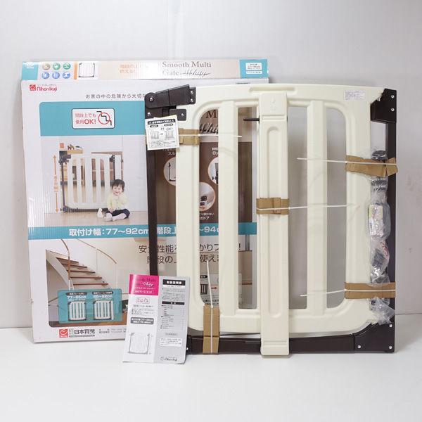 ・メーカー　　：日本育児 ・サイズ　　　：（箱）横幅　（約ｃｍ）:75，（箱）奥行　（約ｃｍ）:7，（箱）高さ　（約ｃｍ）:82，・色(柄)の系統：ホワイト ブラウン・デザイン　　：ベビーゲート セーフティ・付属品　　　：箱 説明書----...