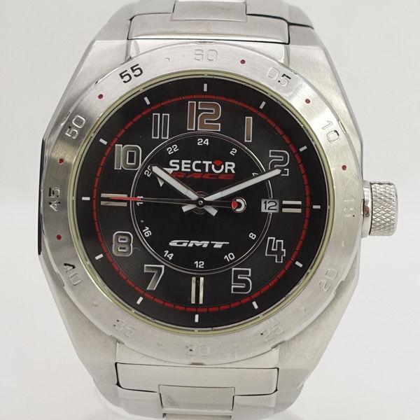 ・メーカー　　：SECTOR セクター・サイズ　　　：ベルト内周　（約ｃｍ）:14.5cm，フェイス横　（約ｃｍ）:4.5，フェイス縦　（約ｃｍ）:4，総重量　（約ｇ）:188，予備コマ数:2，・色(柄)の系統：シルバー ブラック レッド・...