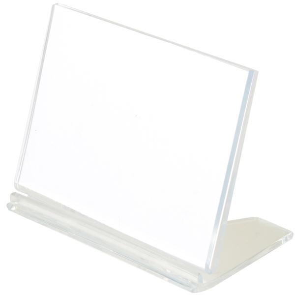元祖角度自由、リクライニング機構のカード立　■種別／透明　■外寸（カード部分90度時）／約W100×D55×H70mm　■中紙サイズ／W100×H65mm　■素材／PS　■備考／○角度0〜90度の間で調節可○中紙1mm厚まで挿入可○無地中紙...