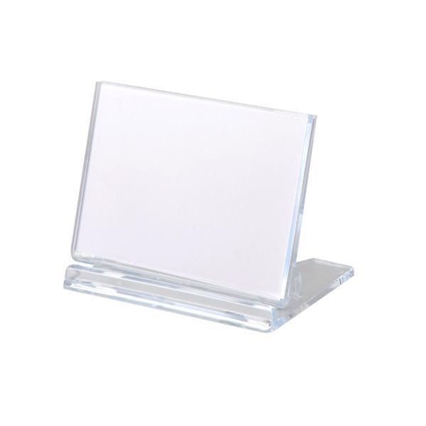 元祖角度自由、リクライニング機構のカード立　■種別／透明　■ 種別 白 外寸（カード部分90度時）／約W65×D44×H50mm　■中紙サイズ／W65×H45mm　■素材／PS　■備考／○角度0〜90度の間で調節可○中紙1mm厚まで挿入可○...