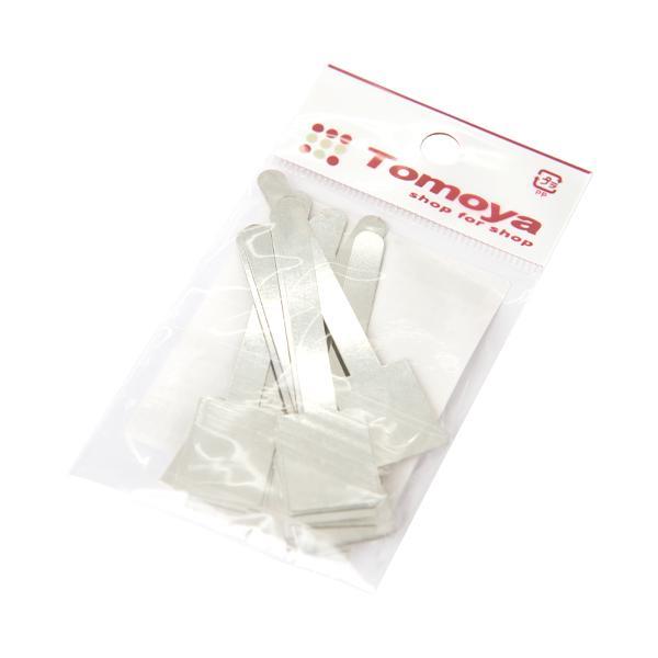 ○発泡ボード・パウチ・カードケース等いろいろなPOPにペタンと貼るだけでフック式に　○自在に曲がるステンレス製で引掛幅を調節できます。　○L字に曲げればカード立てにもOK。　■種別／万能吊金具ペタンフック（10ヶ入）　■サイズ／W15×H7...