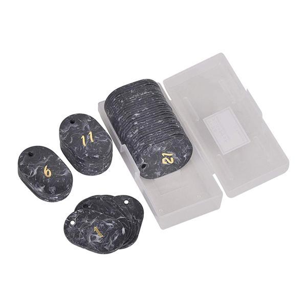 ■種別／グレー(1〜50)■サイズ／W40×H60mm■厚さ／2.5mm■素材／スチロール樹脂■入数／1組（1〜50番までの札が各1ヶずつ）メーカー・委託先在庫のため在庫確認が必要な商品です。予期せぬ欠品・廃番の可能性がございます。