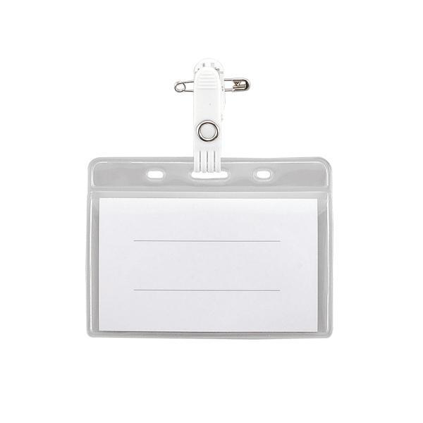 ケース形状がフラップ付で便利　360度回転式取付け角度フリー　■カラー／ホワイト　■ケース外寸／W102×H75mm　■中紙サイズ／W90×H55mm(名刺サイズ)　■素材／ケース：オレフィン樹脂、ホルダー：エラストマー　■その他仕様／両面...