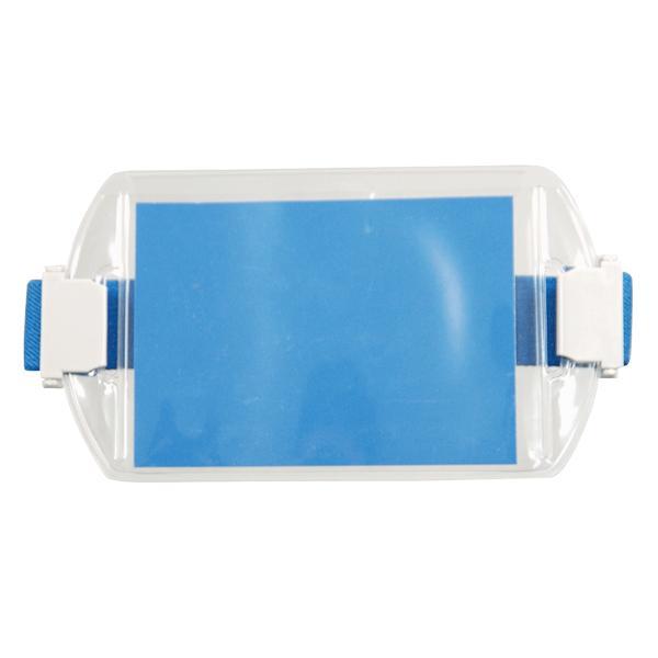 腕章にも名札としても使える、まったく新しい考え方のホルダーです。　・5色展開。色分類も可能　・安全ピン付　多くのユーザーから支持をいただいている腕章名札の決定版!!　首からぶら下げるタイプの名札では作業に支障が出る業種の方々にオススメ！　名...