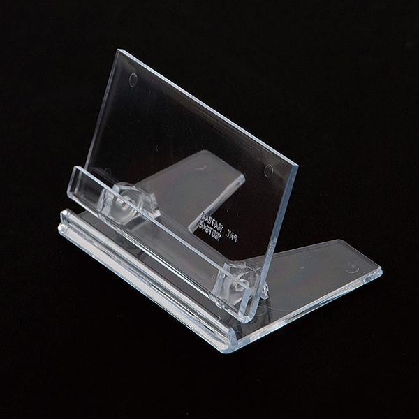 ■種別／UC-1F　■サイズ／W80×D49×H45mm　■カードサイズ部分／W80×H40mm　■素材／スチロール透明　■角度調節／0〜90度の間で調節可　メーカー・委託先在庫のため在庫確認が必要な商品です。予期せぬ欠品・廃番の可能性がご...