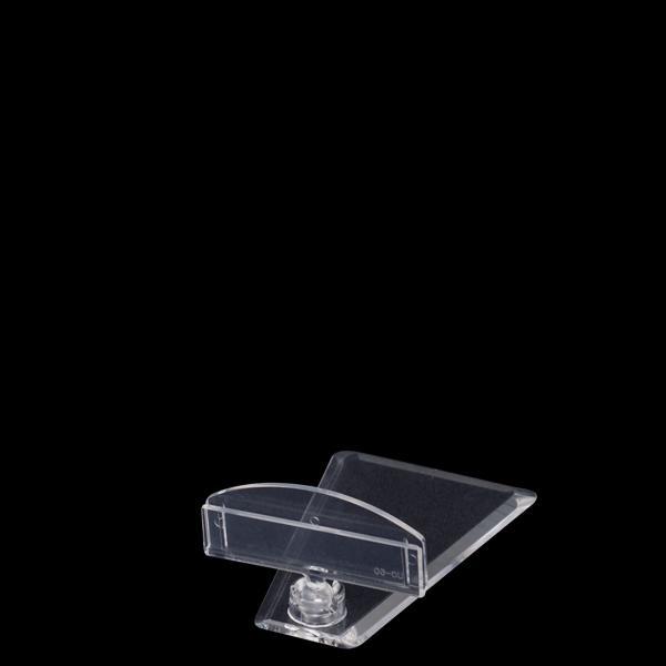 テーパーベースフォルムは高級感を演出します　クリアスタンドのベストアイテム。自由な角度調節により、変化に富んだPOP演出が可能です！　■種別／CP-6　■ベースサイズ／上底25×下底49×D75mm　■支柱長さ／ー　■クリップ・カード差しサ...