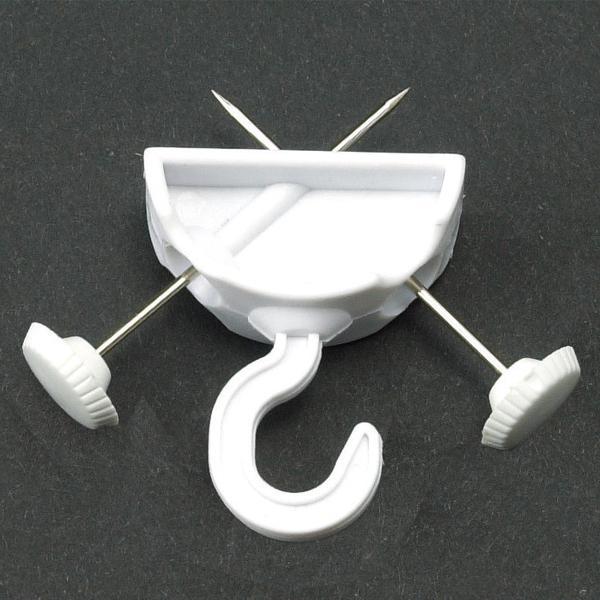 大きな穴を開けたり、両面テープの様に跡を残さず、お店の外観を損ないません。(残るのは針穴2ヶ所のみ)　物を吊り下げれば針が抜けにくい方向に作用します。　■種別／アポロ11号　■サイズ／約W30×H36mm　■フック部太さ／約5mm　■引張強...