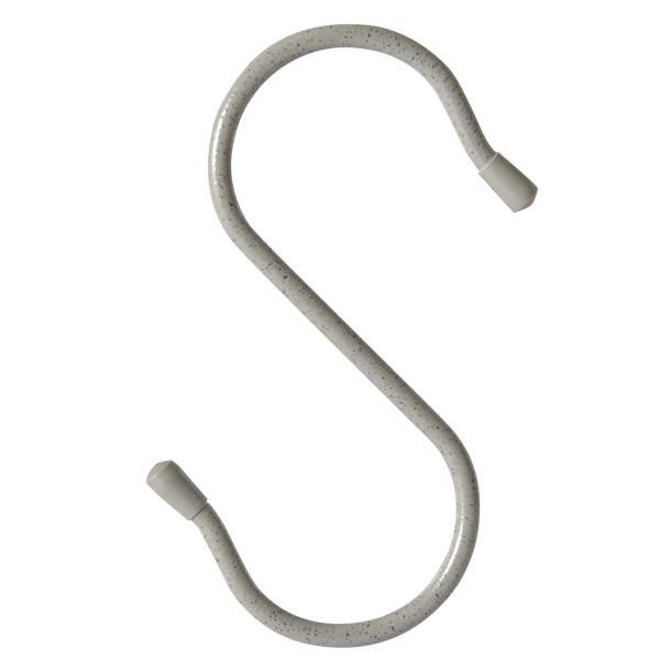 工事現場でのケーブルや看板に、室内でも単菅パイプを使用したインテリアやラックなどに。ビニコート素材だからサビない！後掛けできるから取付、取り外しに便利！■種別：A-1006(単管用フックS型)　■素材：鉄・ストーングレー※ビニコート・キャッ...