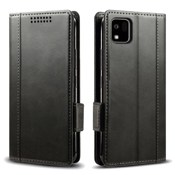 ・かんたんスマホ3 A205KC 対応の手帳タイプのレザーケース。・上質で手触りの良い丈夫な合皮を使用しています。スマートフォン本体を装着する部分は柔軟なTPU製のケースで本体をしっかりと保護します。・カードサイズのポケットとお札等も入るポ...