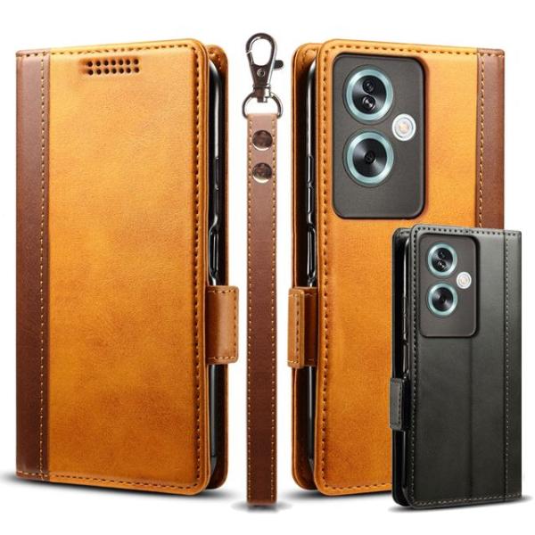 「OPPO A79 5G CPH2557」「OPPO A79 5G」対応の手帳タイプのレザーケース。上質で手触りの良い丈夫な合皮を使用しています。スマートフォン本体を装着する部分は柔軟なTPU製のケースで本体をしっかりと保護します。カードサ...