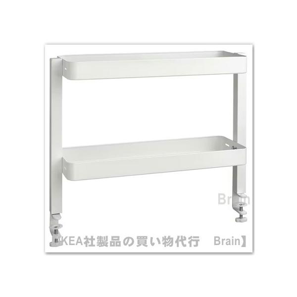 ■カラー：ホワイト■商品の大きさ奥行き: 15 cm高さ: 36 cm幅: 49 cm■主な特徴- 棚は3段階に調節可能。余計なスペースをとらずに壁際やデスク2台の間にデスクトップシェルフを配置できます- このシェルフはネジで固定するため、...