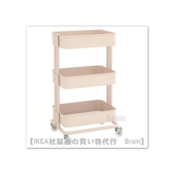 ■カラー：ピンク■商品の大きさ長さ: 35 cm幅: 45 cm高さ: 77 cm耐荷重/各段: 6 kg最大荷重: 18 kg■主な特徴- RASKOG/ロースコグ ワゴンは2サイズあります。- この頑丈なワゴンには、キャスターが4個付い...