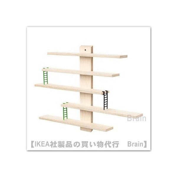 ■カラー：ナチュラル■商品の大きさ幅: 37 cm奥行き: 6 cm高さ: 37 cm棚板1枚あたりの最大荷重: 400 g最大荷重/コンパートメント: 2 kg ■主な特徴- お気に入りのアイテムのディスプレイにぴったり。3つのはしごを使...