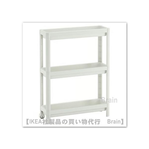 ■カラー：ホワイト■商品の大きさ幅: 54 cm奥行き: 18 cm高さ: 71 cm最大荷重: 6 kg■主な特徴- 工具を使わず、パーツをはめ込むだけでワゴンを手早く簡単に組み立てられます- 2本の脚と2個のキャスターが付いた頑丈な構造...