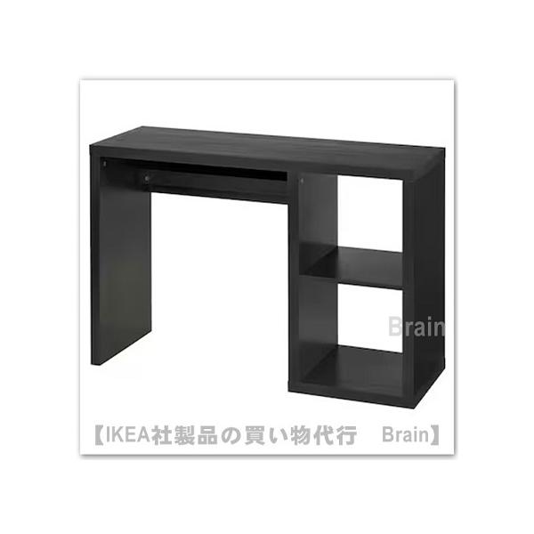 ■カラー：ブラックブラウン■商品の大きさ幅: 111 cm奥行き: 39 cm高さ: 77 cm■主な特徴- シェルフユニットは左右どちら側にも取り付けられます- デスクトップの奥に配線口が開いているので、コードをすっきりまとめて配線できま...