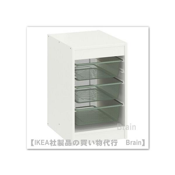 ■カラー：ホワイト/ライトグリーングレー■商品の大きさ幅: 34 cm奥行き: 44 cm高さ: 56 cm■主な特徴- メッシュ収納ボックスを組み合わせたこの収納ソリューションは、いろんな使い方でたくさんのものを整理整頓できます。デスクの...
