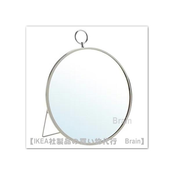 ■カラー：シルバーカラー■商品の大きさ直径: 25 cm■主な特徴- すっきりしたデザインのミラーなので、ドレッサーなどの家具に合わせやすく、チェストの上に置いてエレガントなデコレーションとしても楽しめます- 壁に掛けることも、立てて置くこ...