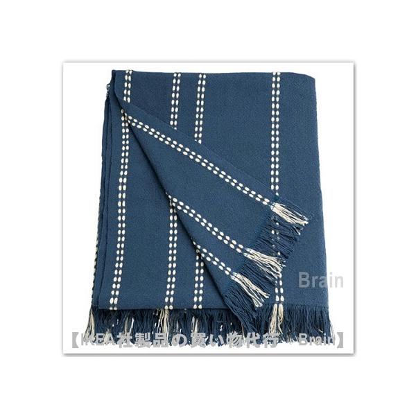 ■カラー：ブルー/オフホワイト■商品の大きさ長さ: 170 cm幅: 130 cm■主な特徴- 綿は柔らかくて耐久性に優れた天然素材。洗濯機で洗えるのでお手入れも簡単です- やわらかくて軽いひざ掛け。少し肌寒いときに足や肩にかけるのに最適で...