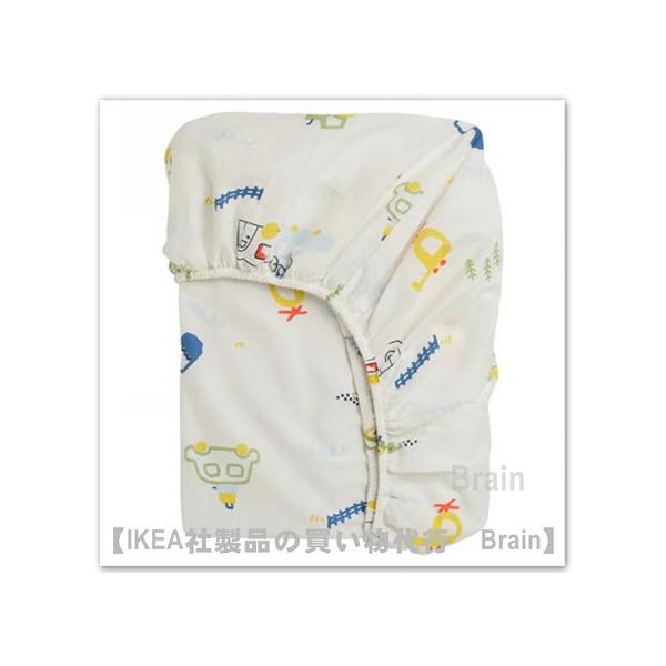 ■カラー：ホワイト/乗り物柄■商品の大きさ長さ: 200 cm幅: 90 cm■主な特徴- 全周ゴム入りのボックスシーツ。厚さ10cmまでのマットレスに取り付けられます- 綿は肌あたりの柔らかな天然素材。洗濯機で洗えるのでお手入れが簡単です...