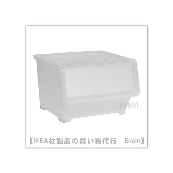 ■カラー：半透明■商品の大きさ幅: 44.5 cm奥行き: 42 cm高さ: 31 cm最大荷重: 3 kg ■主な特徴- 積み重ねたままふたを開閉できます- 半透明のプラスチック製。中身がひと目で分かるので、探し物が簡単です■パッケージの...