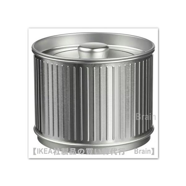 ■カラー：シルバーカラー■商品の大きさ直径: 8 cm高さ: 8 cm容量: 0.6 l■主な特徴- このシリーズで一番小さい缶（0.6L）。コーヒーやお茶、スパイスにぴったりです。 ひいたコーヒーなら約200g、茶葉なら150g入ります-...