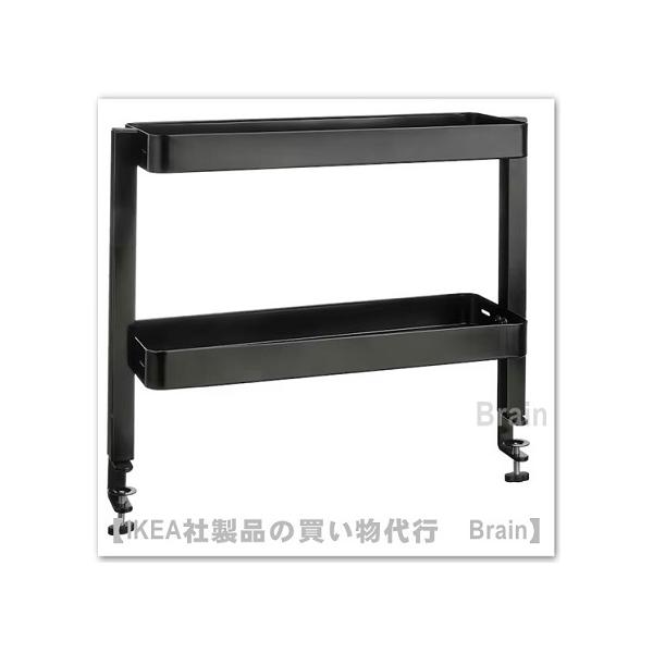 ■カラー：ブラック■商品の大きさ奥行き: 15 cm高さ: 36 cm幅: 49 cm■主な特徴- 棚は3段階に調節可能。余計なスペースをとらずに壁際やデスク2台の間にデスクトップシェルフを配置できます- このシェルフはネジで固定するため、...