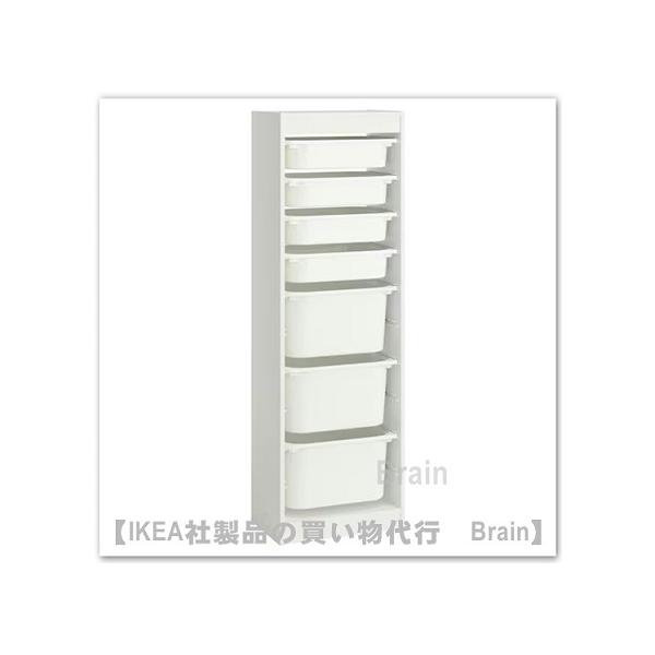 ■カラー：ホワイト/ホワイト■商品の大きさ幅: 46 cm奥行き: 30 cm高さ: 146 cm■主な特徴- フレームはガイドレール付き。ボックスや棚板を好きな高さに取り付けられます。いつでも取り付け位置を変更できます■パッケージの大きさ...