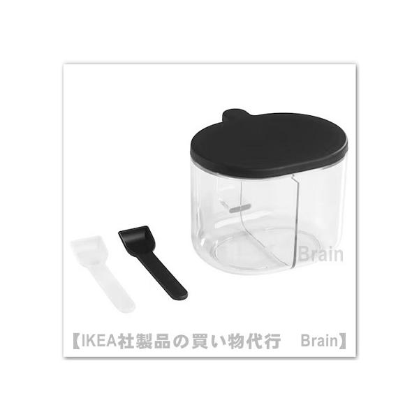 ■カラー：プラスチック■商品の大きさ高さ: 9 cm容量: 500 ml長さ: 12 cm幅: 12 cm■主な特徴- このスパイス容器は、スペースが2つに区切られていて、カラーの異なるスプーンが2本付いています。使い勝手がよく、毎日の調理...