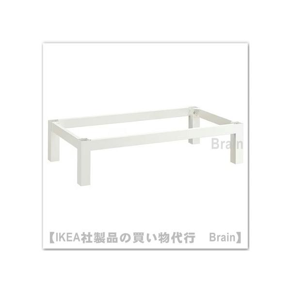 ■カラー：ホワイト■商品の大きさフレームの奥行き: 39 cmフレームの幅: 76 cm高さ: 18 cm■主な特徴- この下部フレームにKALLAX/カラックス シェルフユニットを取り付ければ、印象が変わるうえ、ユニットの下に簡単に掃除機...