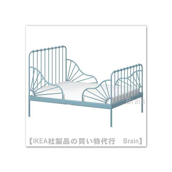 ■カラー：グレーブルー■商品の大きさ長さ（最小）: 137 cm長さ（最大）: 207 cm幅: 86 cmヘッドボードの高さ: 92 cmフットボードの高さ: 72 cmマットレスの長さ: 200 cmマットレスの幅: 80 cm床から家...