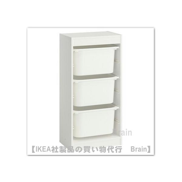 ■カラー：ホワイト/ホワイト■商品の大きさ幅: 46 cm奥行き: 30 cm高さ: 95 cm■主な特徴- フレームはガイドレール付き。ボックスや棚板を好きな高さに取り付けられます。いつでも取り付け位置を変更できます■パッケージの大きさと...