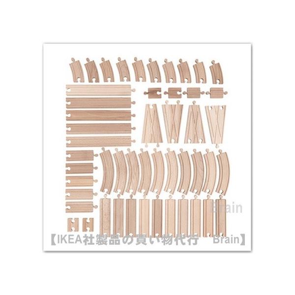 ■主な特徴- まっすぐな長いレール、ワクワクするカーブや車両がすれ違う複線。このレールセットがあれば、思い通りの線路をつくれます- お子さまの運動能力や論理的思考力の発達を促します- 市販のほとんどのレールシステムと組み合わせられます デザ...