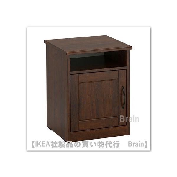 ■カラー：ブラウン■商品の大きさ幅: 42 cm奥行き: 40 cm高さ: 55 cm棚板と棚板の間隔: 11 cm ■主な特徴- 扉は右開きにも左開きにも取り付けられます- 背面に配線口付き。コードを見えないように配線できます デザイナー...