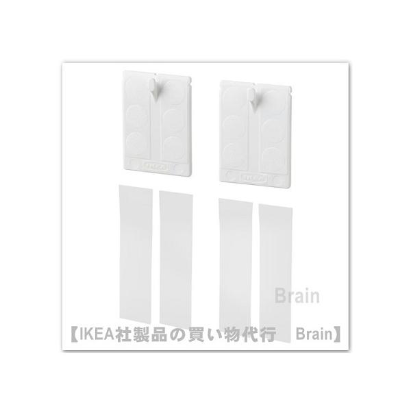 ■カラー：ホワイト■商品の大きさ幅: 4.5 cm高さ: 8 cm最大荷重/フック: 2 kgパッケージ個数: 2 ピース■主な特徴- 粘着テープ付きのフック。壁に穴を開けずにフレームを掛けられます■パッケージの大きさと重さ商品番号: 90...