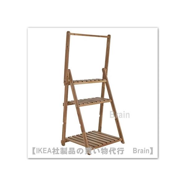 ■カラー：アカシア材■商品の大きさ高さ: 140 cm幅: 71 cm奥行き: 54 cm最大荷重/レール: 8 kg棚板1枚あたりの最大荷重: 15 kg■主な特徴- 折りたためるので、収納が簡単です- アカシア無垢材製。硬くて耐久性に優...