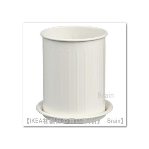 ■カラー：ホワイト/亜鉛メッキ■商品の大きさ高さ: 13 cm直径: 12 cm■主な特徴- お手入れが簡単。このカトラリースタンドは、3つのパーツで構成されているので、別々にして洗ったり、受け皿に溜まった水を捨てたりできます- 調理中にキ...