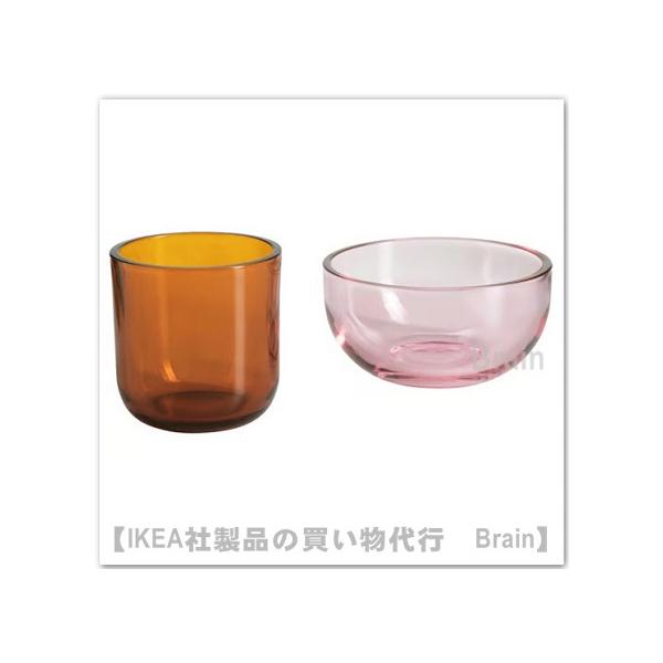 ■カラー：ブラウン/ピンク■商品の大きさティーライトホルダー（直径10cm、高さ5cm）1個、ティーライトホルダー（直径7cm、高さ7cm）1個■主な特徴- ティーライトホルダーをそれぞれ単独で使うこともできれば、広いホルダーの中に高いホル...