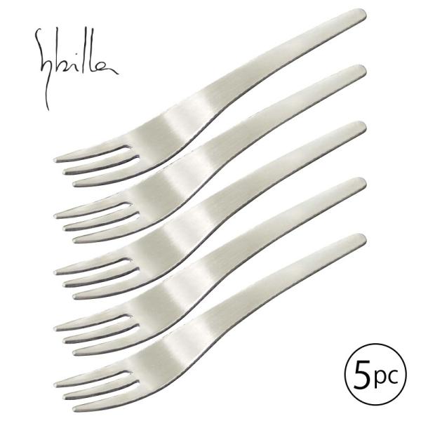 カトラリー ケーキフォーク 131mm まとめ買い 5本 シビラ・セプティマ 18-8ステンレス S7-117-5P メール便可 ネコポス 日本製 食器洗浄機対応 株式会社サクライスペインの女性デザイナーシビラのシンプルでカジュアルなスプー...