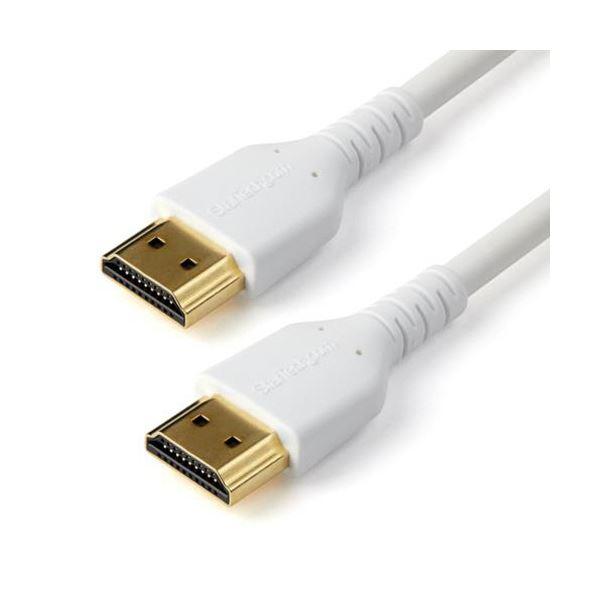 【商品名】 StarTech.com プレミアムハイスピードHDMIケーブル 1m ホワイト イーサネット対応 4K／60Hz HDMI 2.0RHDMM1MPW 1本