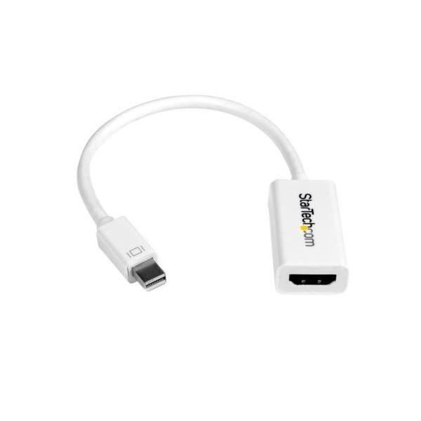 【商品名】 StarTech.com Mini DisplayPort-HDMI アクティブ変換アダプタ ミニディスプレイポート-HDMIオス／メス ホワイト MDP2HD4KSW 1個
