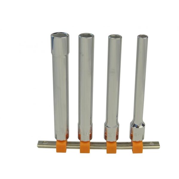 ■全長が130mmあり、バンパー取り付けボルトなど、付き出しが特に長いナットに使えます。差込角：9.5ｍｍソケットサイズ：8・10・12・14ｍｍ全長：130ｍｍ