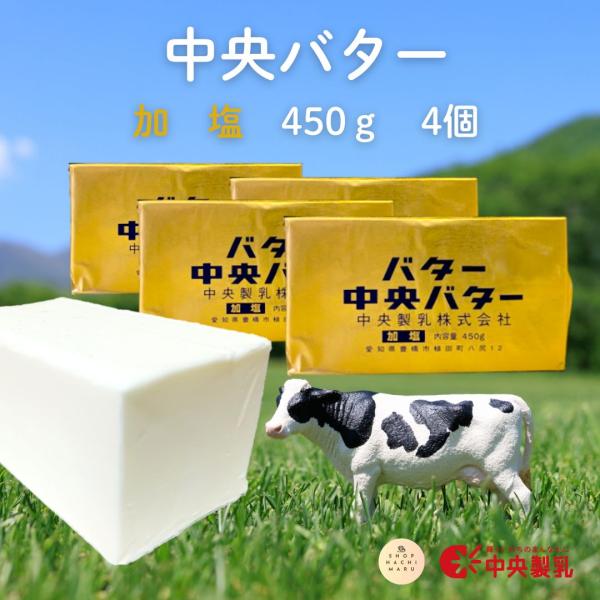 中央製乳の中央バターは450gのパッケージで、お料理や製菓、製パンに最適。 このバターは、ただのバターじゃない！ 伝統的なチャーン製法を用いて作られていて、その製法が生み出すミルキーでクリーミーな風味はどんな料理も格上げします。 加塩バター...
