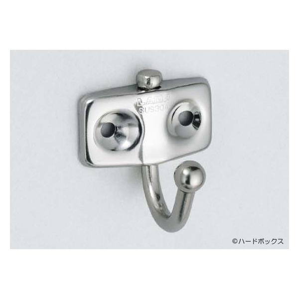 ●フック部は180°回転し、フリクション（抵抗機能）が振動による首振りを防止します。●フック部先端が球状なので、安心してご使用いただけます。【付属品】●十字穴付皿タッピンねじ（トガリ先）3.5×20（ステンレス鋼）仕上: 抵抗機能付A: 1...