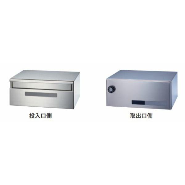 集合タイプ郵便受 前入後出 投入口側防雨タイプ[サイズ]360×150×307mm[重量]3.6kg[材質](本体)SUS304 NO,4仕上 0.7t(前面)※インターホン子機・本体別途　SUS304 ヘアライン仕上 0.8t 合成ゴム(...