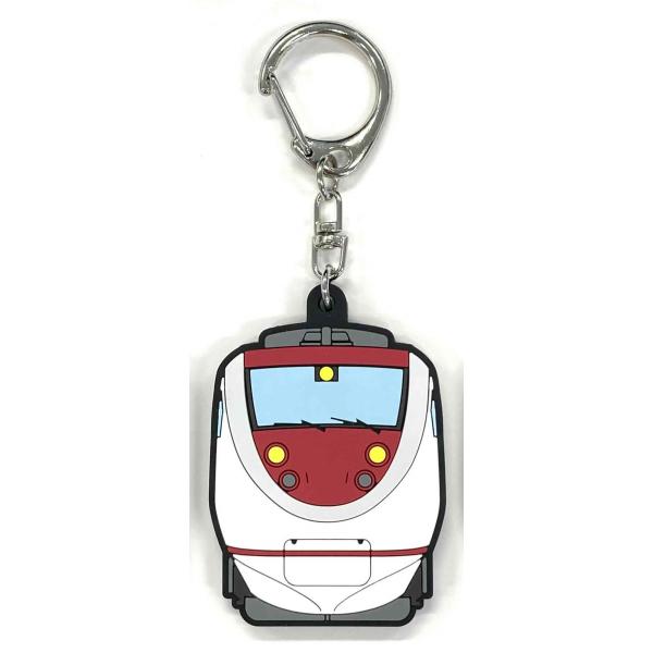 特急はくたか681系のラバーキーホルダーです。鉄道ファンやお子さまへのプレゼントにぴったり！かばんや鍵などに付けてご使用ください。他に683系、683系貫通も作製しましたのでご覧ください。★サイズ・・・タテ57.7mm × ヨコ40ｍｍ　厚...