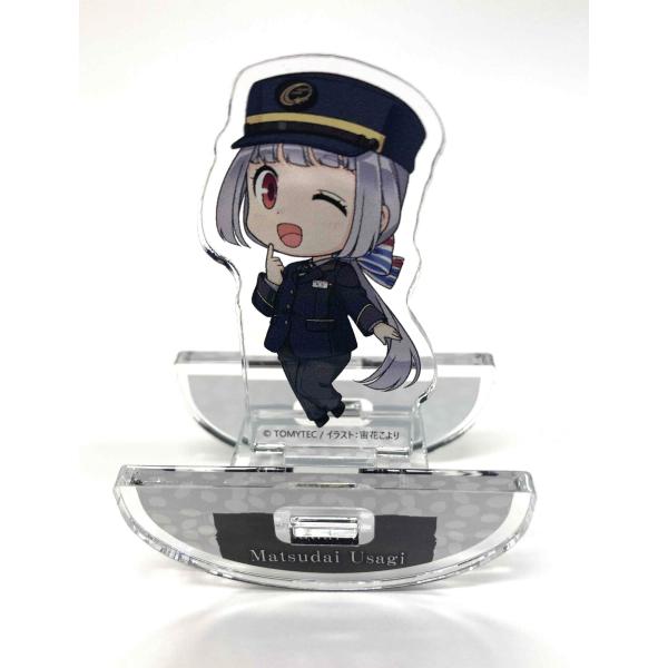 鉄道むすめ　松代うさぎ　ゆらゆらアクリルフィギュアの新デザインです。松代うさぎの好きな食べ物、おにぎりをデザインしました。おにぎりデザインの他に、既に販売をしている着物柄、雪と併せて全部で3種類となりました。他のデザインは、雪国ということで...