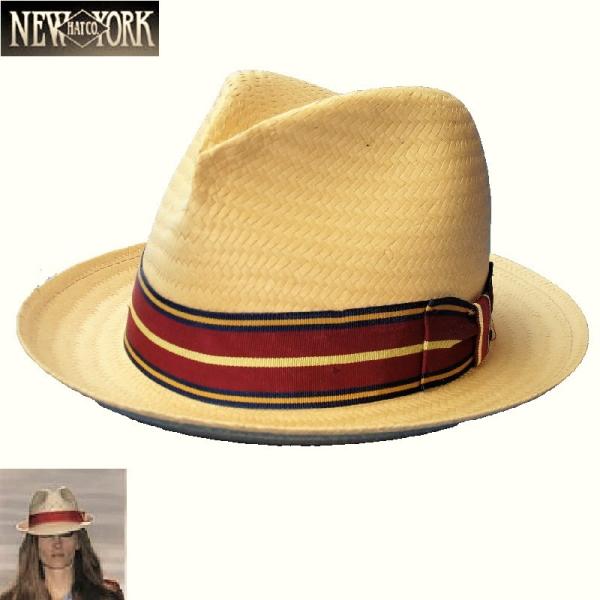 USA製「ニューヨークハット　Pinched Fedora　bamboo」4200007☆ブランド・メーカー：New York HAT .Co☆サイズ：　M（54〜55ｃｍ相当）。稀少サイズ 日本Mサイズでは大きいという方に。　　☆色・素材...