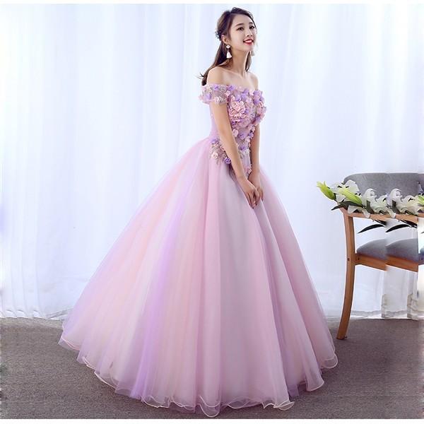 カラードレス ウェディングドレス ロングドレス 演奏会 ピアノ 発表会